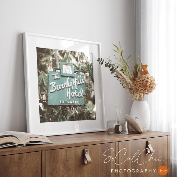 Art | Beverly Hills Hotel Sign 2x20 Square Print | Poshmark